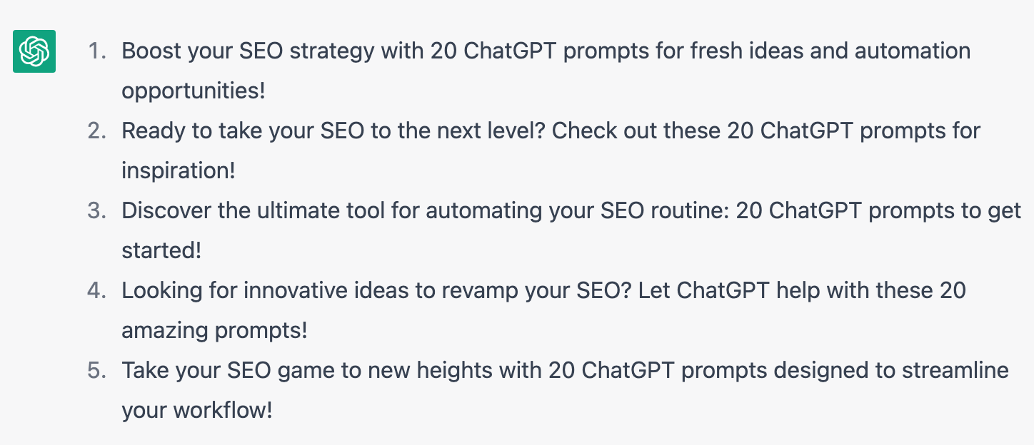 ChatGPT for SEO: 20 Best Use Cases